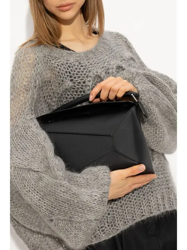 Loewe Medium Puzzle Shoulder Bag - Black