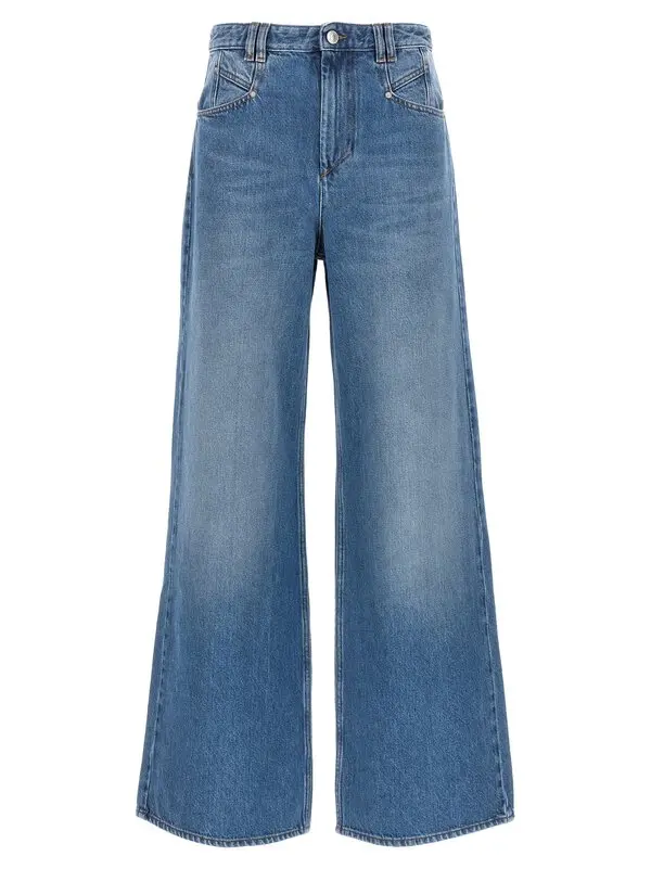 Isabel Marant Lemony Wide Leg Jeans - Blue