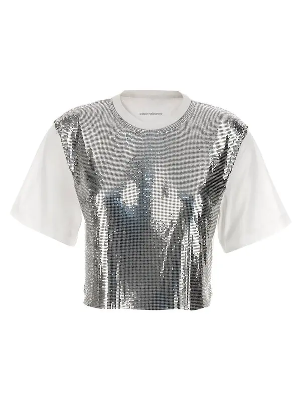 Rabanne Metal Mesh T-shirt - Silver
