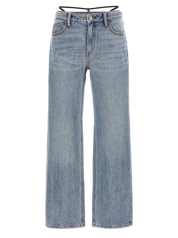 DENIM X ALEXANDER WANG Prestyle Diamante Charm' Jeans