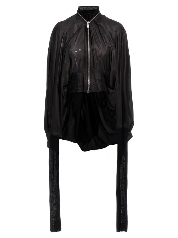 Rick Owens Bubble Batwing Flight' Jacket In Black - 47% Off
