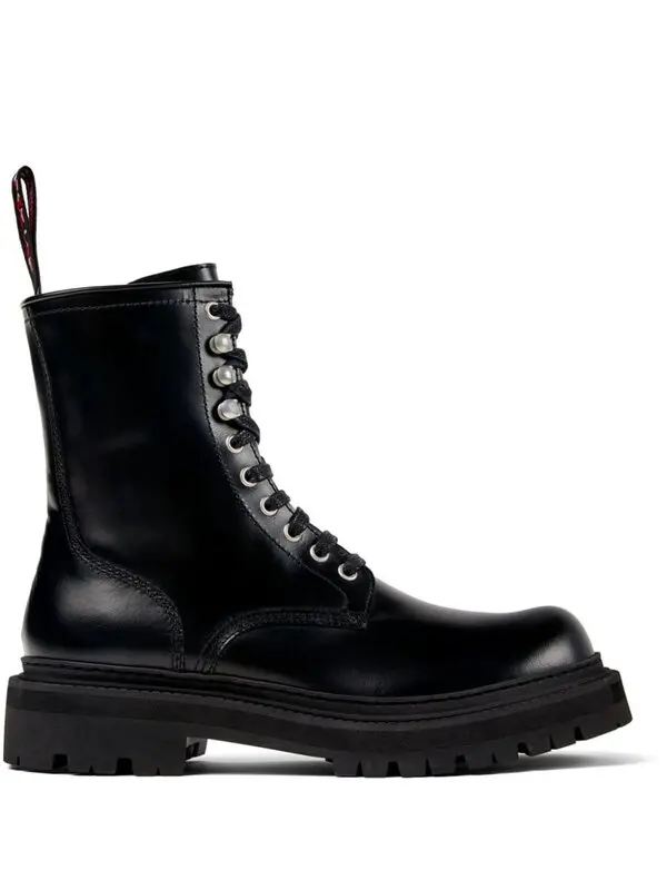 Camper Eki Leather Biker Boots - Black