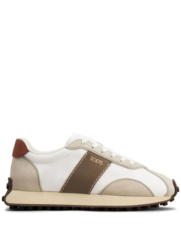 TOD'S Suede-trimmed Sneakers - White