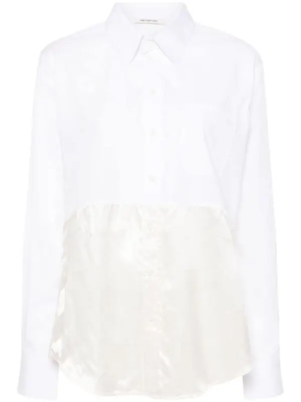 PETER DO Logo-print Panelled Shirt