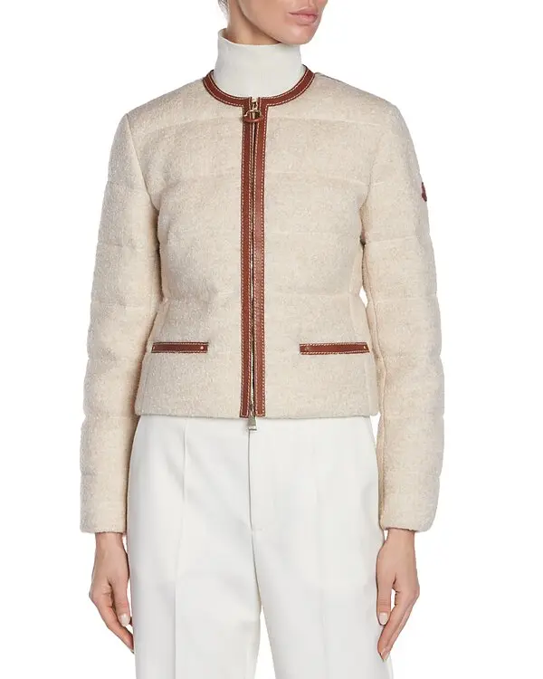 Moncler Serinde Boucle Down Jacket - Soft Beige