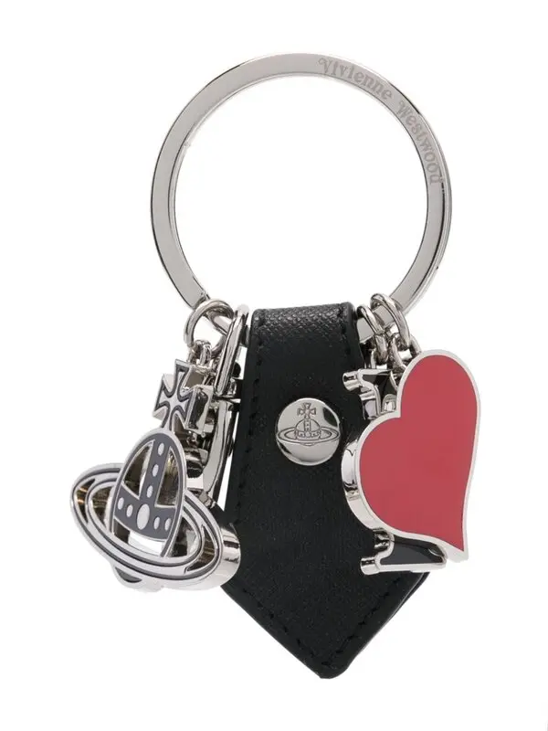 VIVIENNE WESTWOOD I Love Orb-charm Keyring - Silver