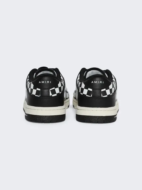 Amiri Checkered Skel Top Low Sneakers - Black And White