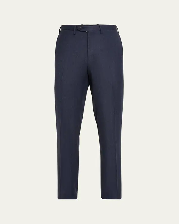 Kiton Textured Suit Trousers - Blu