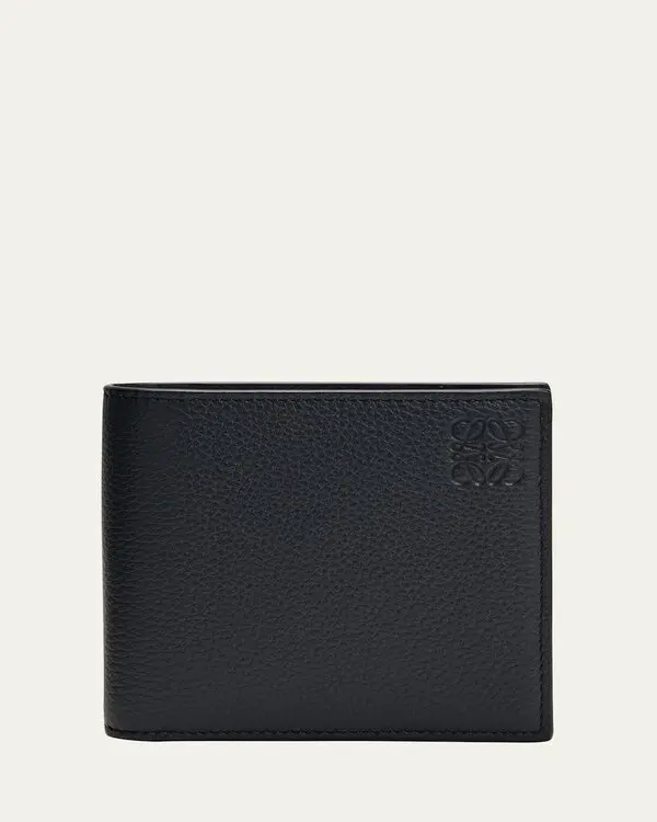 Loewe Anagram Bifold Leather Wallet - Deep Navy
