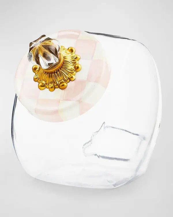 MACKENZIE-CHILDS Sweets Jar With Rosy Check Lid