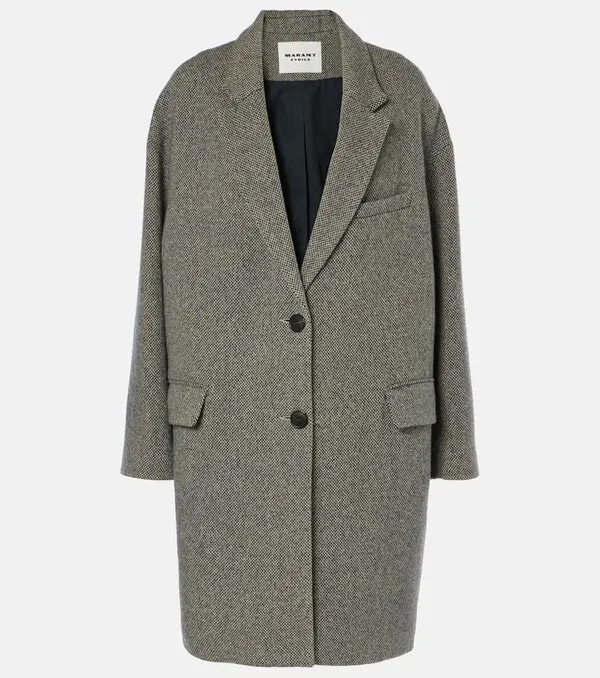MARANT ETOILE Limizag Wool-blend Coat - Multicoloured