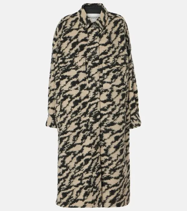 MARANT ETOILE Fontizi Wool-blend Coat - Multicoloured