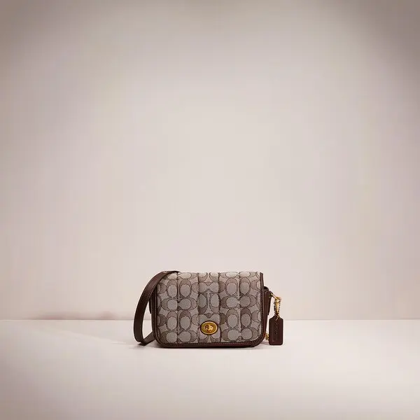 Coach Restored Dinky 18 In Signature Jacquard With Quilting