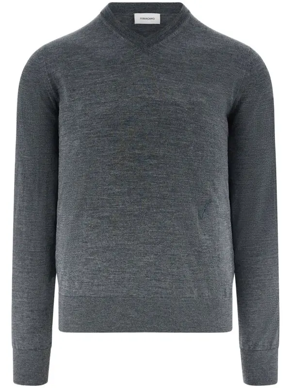 FERRAGAMO V-neck Wool Sweater