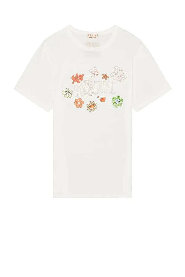 Marni X Paloma Funky Charm Explosion T-shirt In White