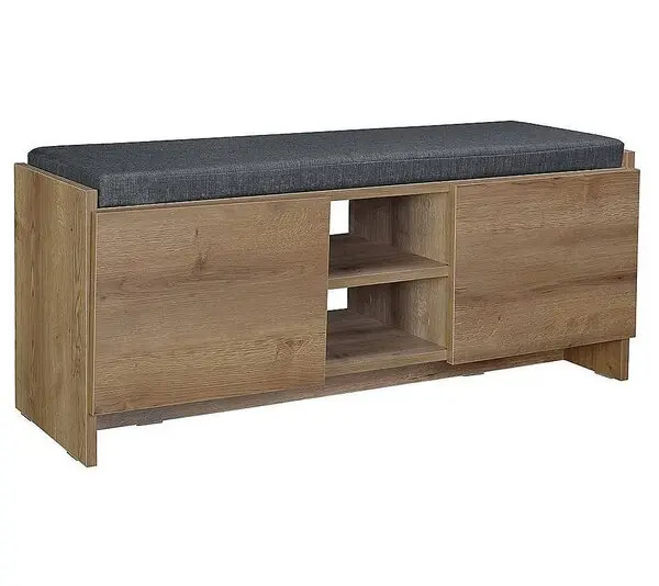 REGENCY Office Niche Shoe Storage Cabinet W/ Sh Elves & Bench