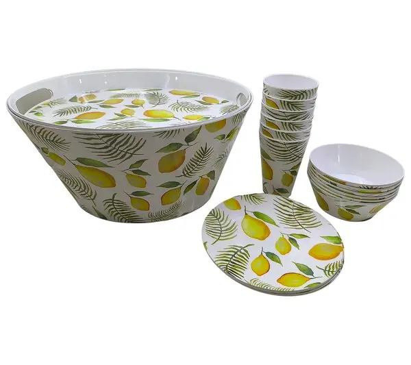 TEMP-TATIONS As Is Seasonal 20-piece Melamine Bucket Set