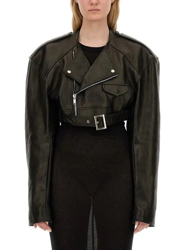 Rick Owens Cropped Biker Jacket