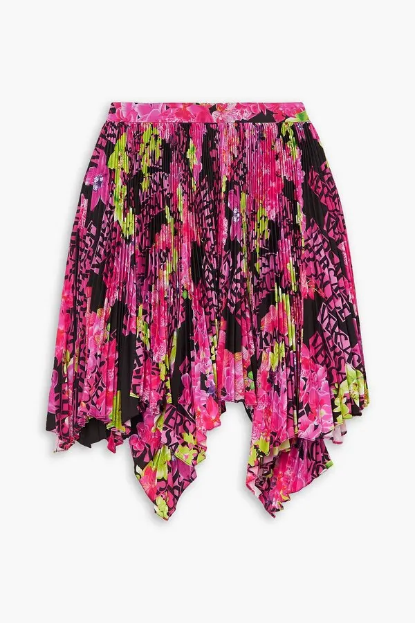 Versace Asymmetric Printed Mini Skirt