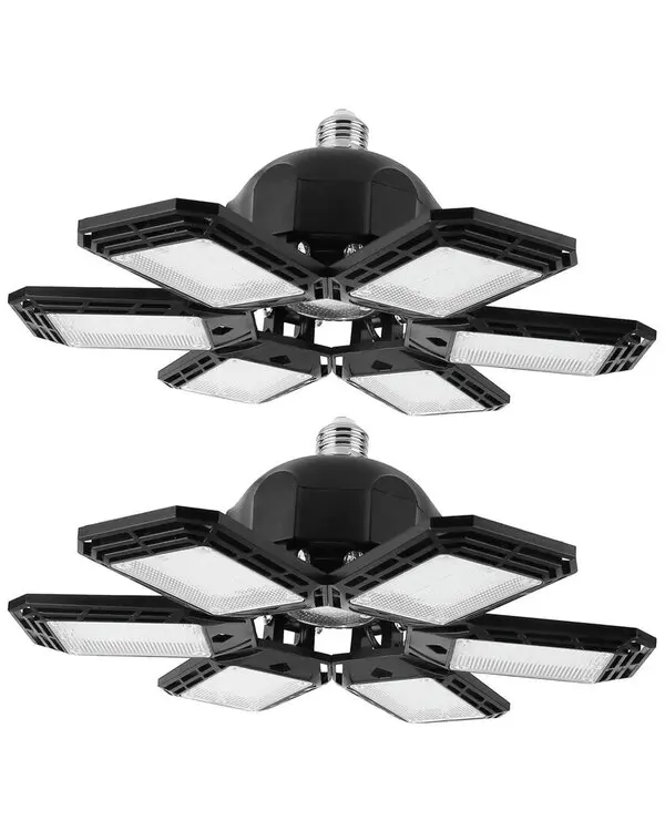 Buy Fresh Fab Finds 2-pack Led Garage Lights - Black At 53% Off ...