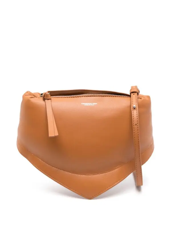 FEDERICO CINA Mini Tortellino Leather Bag - Brown