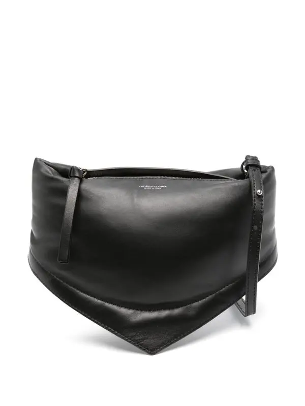 FEDERICO CINA Mini Tortellino Leather Bag - Black