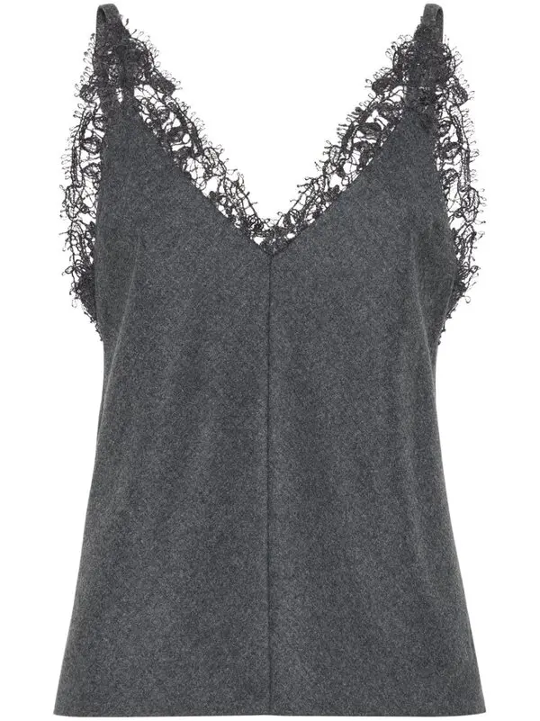Brunello Cucinelli V-neck Wool Top