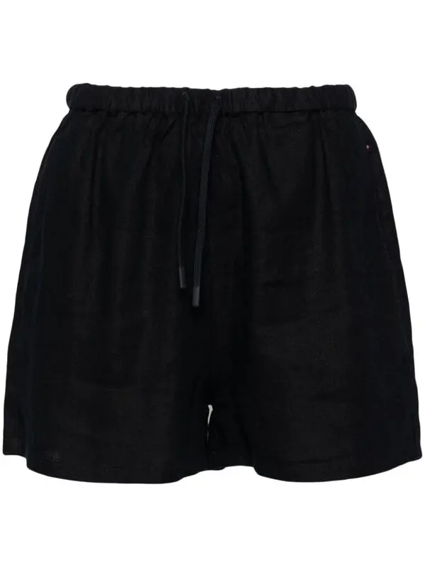 Tommy Hilfiger High-waist Straight-leg Thigh-length Shorts - Blue