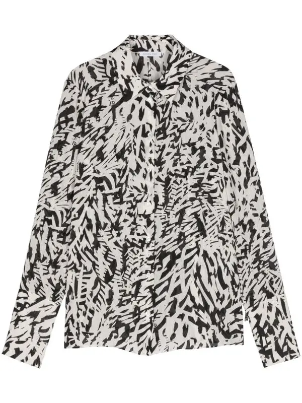 Patrizia Pepe Abstract-print Georgette Shirt