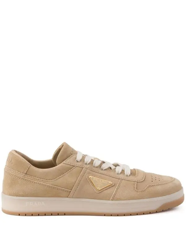 Prada Downtown Suede Sneakers - Neutrals
