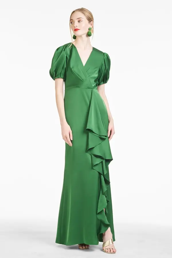 Sachin & Babi Mila Gown - Emerald
