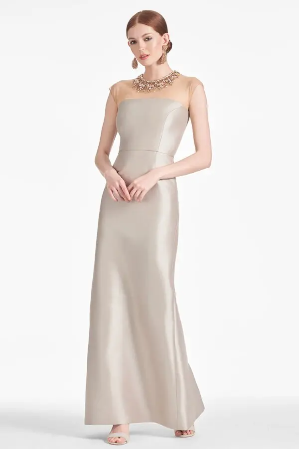 Sachin & Babi Irina Gown - Frosty Pewter