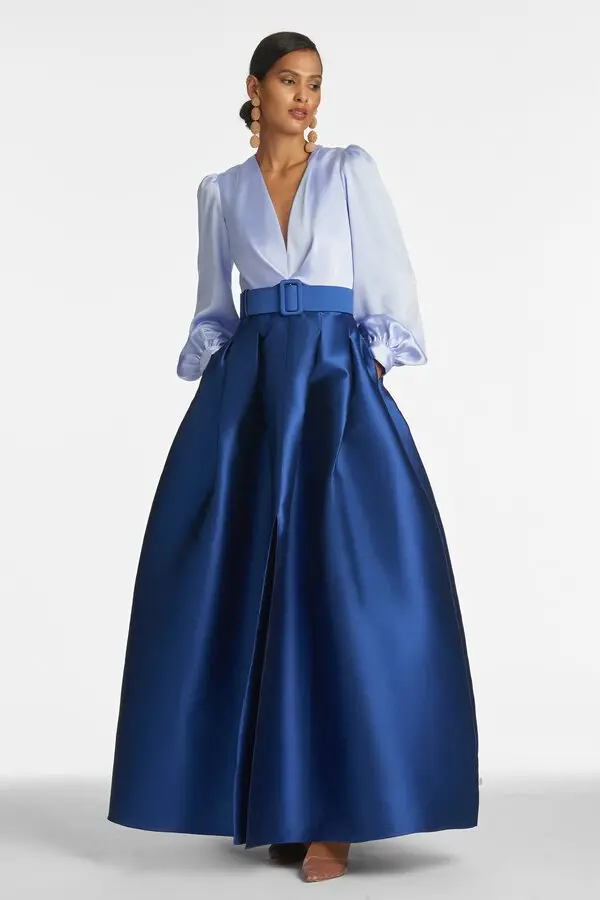 Sachin & Babi Zoe Gown - Periwinkle/eclipse