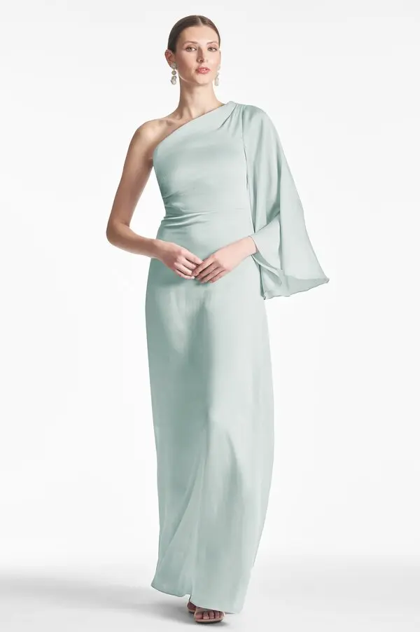 Sachin & Babi Keely One-shoulder Gown - Jade