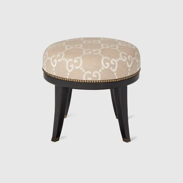 Gucci Gg Jacquard Round Stool