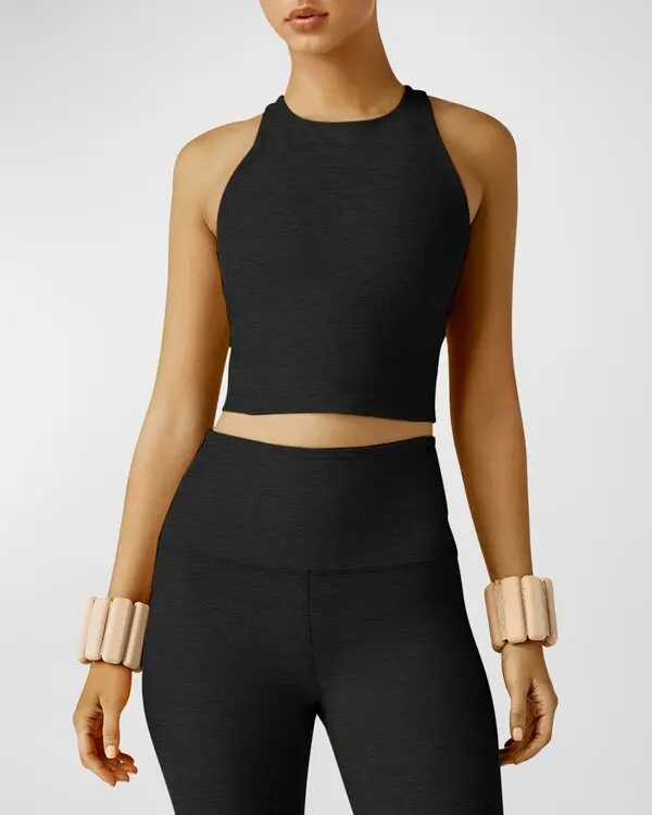 Beyond Yoga Spacedye Refocus Cropped Tank Top - Darkest Night