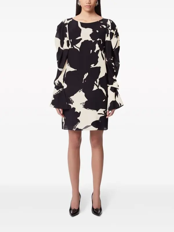 Nina Ricci Abstract-print Silk-twill Dress