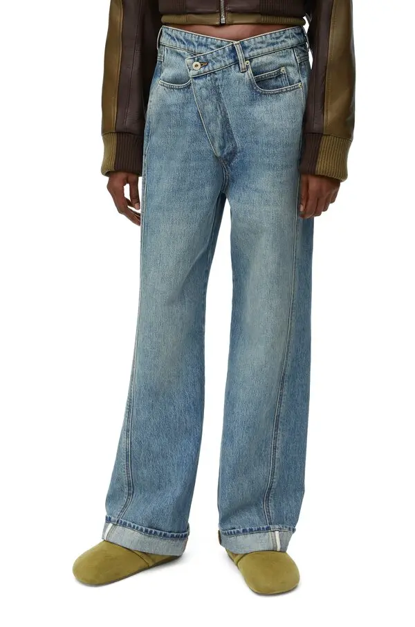 Loewe Luxury Deconstructed Jeans In Denim