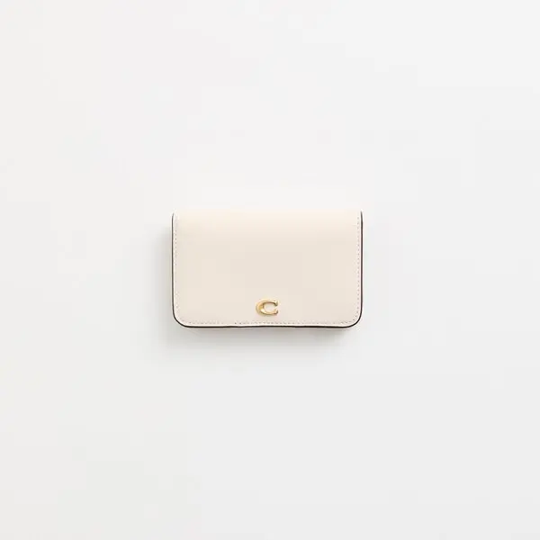 Coach Restored Essential Slim Card Case - Brass/chalk | Editorialist