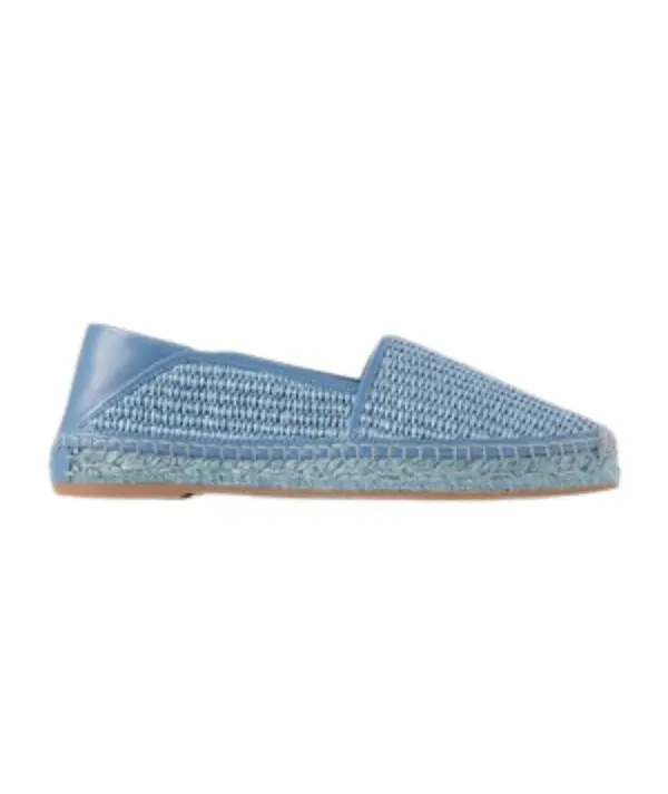 Manolo Blahnik Espadra Raffia Espadrilles - Blue
