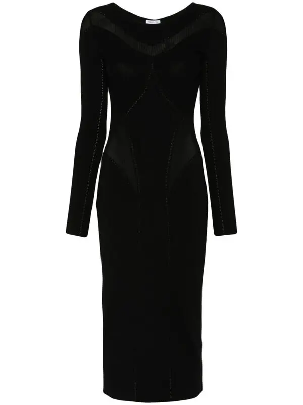 Patrizia Pepe Perforated Detail Midi Dress