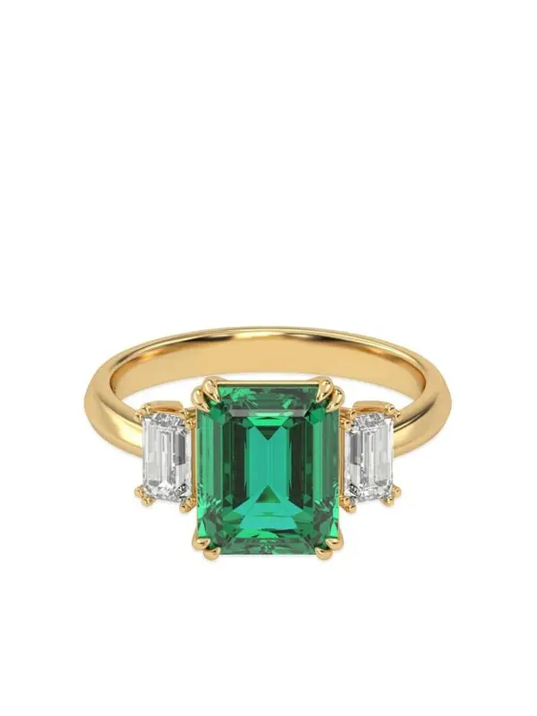VEYNOU 14kt Recycled Yellow Eden Emerald And Diamond Ring