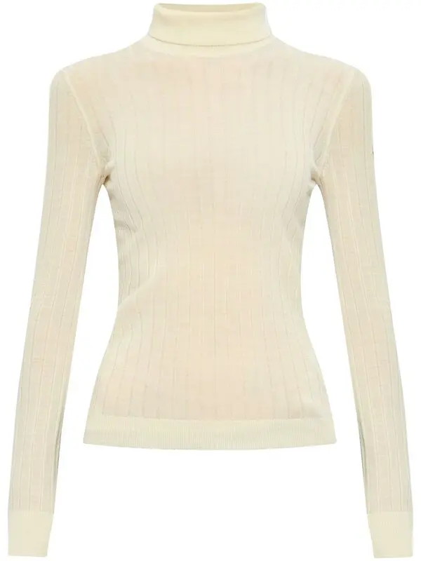 Moncler Ribbed-knit Roll-neck Sweater - Neutrals