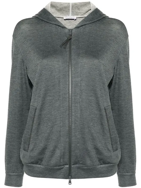 Brunello Cucinelli Monili-detail Hoodie - Grey