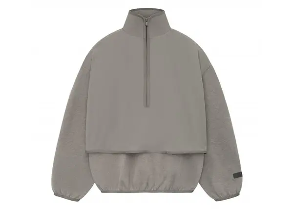Fear Of God Essentials Core Collection Nylon Fleece Mockneck - Dust/heather Grey