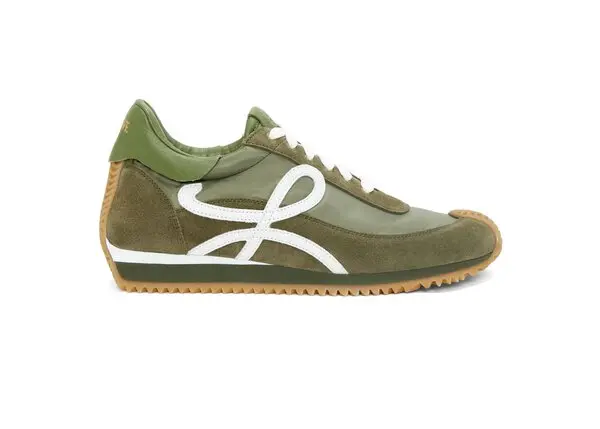 Loewe Flow Runner Sneakers - Olive/white