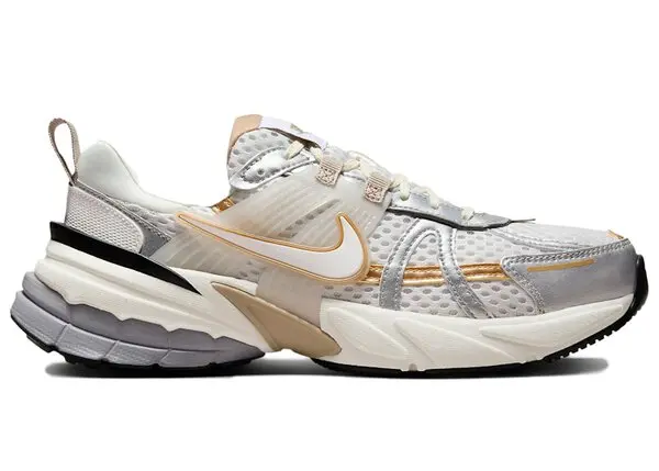 Nike V2k Run Sneakers - White/khaki/metallic Silver