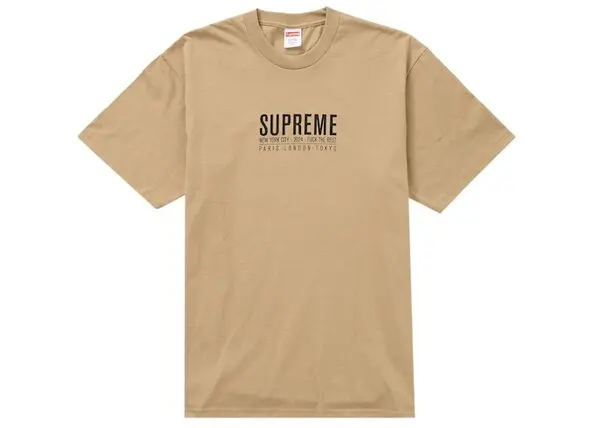 Supreme Paris Tee Shirt - Khaki