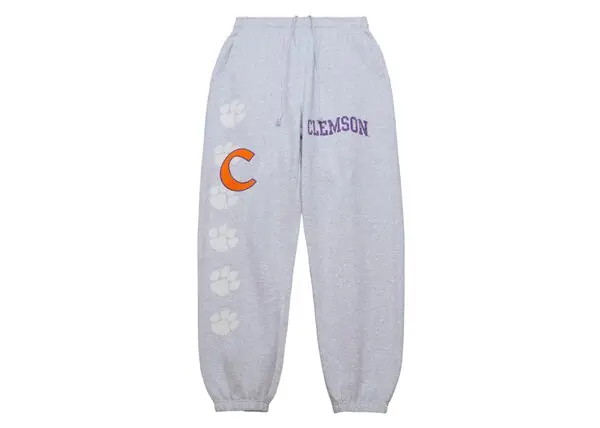 TRAVIS SCOTT X Mitchell & Ness Clemson Tigers Classic Sweatpants - Heather Gray