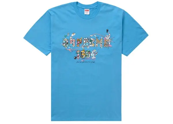 Supreme Varsity Tee Shirt - Bright Blue